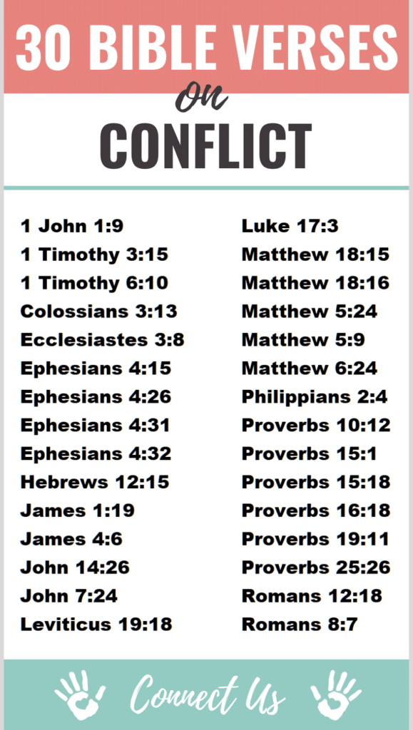 30 Important Bible Scriptures on Conflict – ConnectUS