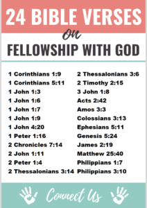 25 Transcendent Bible Scriptures on Fellowship with God – ConnectUS