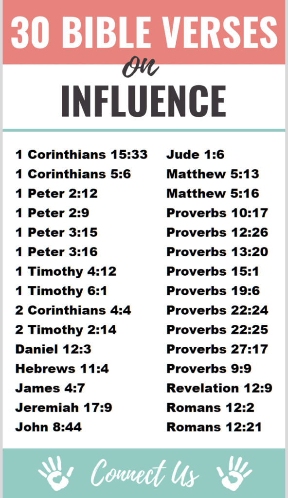 30 Important Bible Scriptures on Influence – ConnectUS