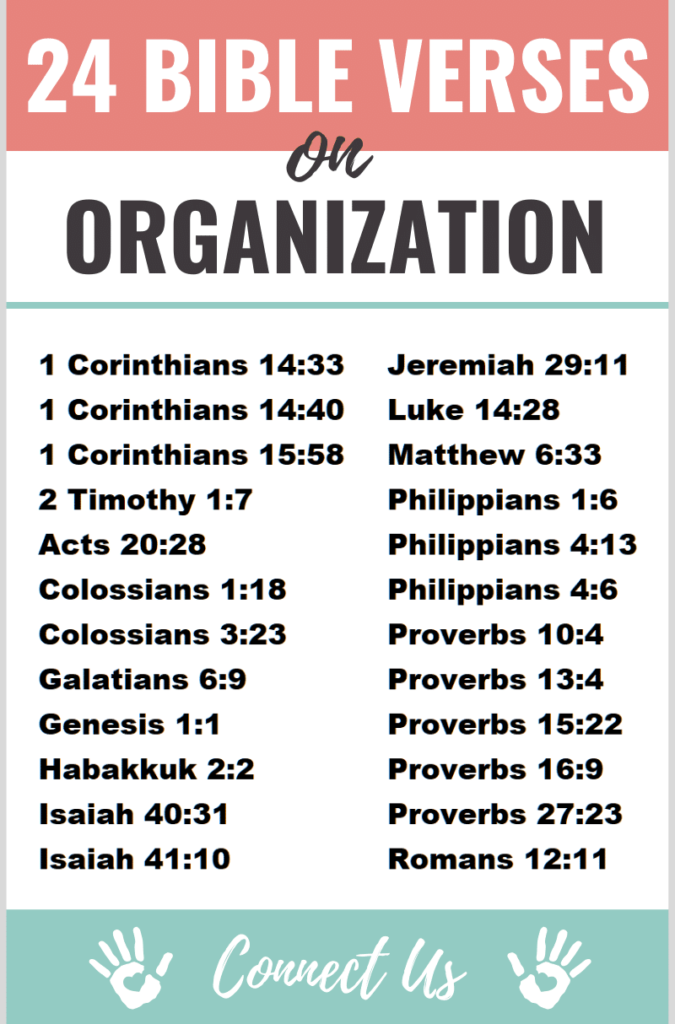 25 Important Bible Scriptures on Organization – ConnectUS