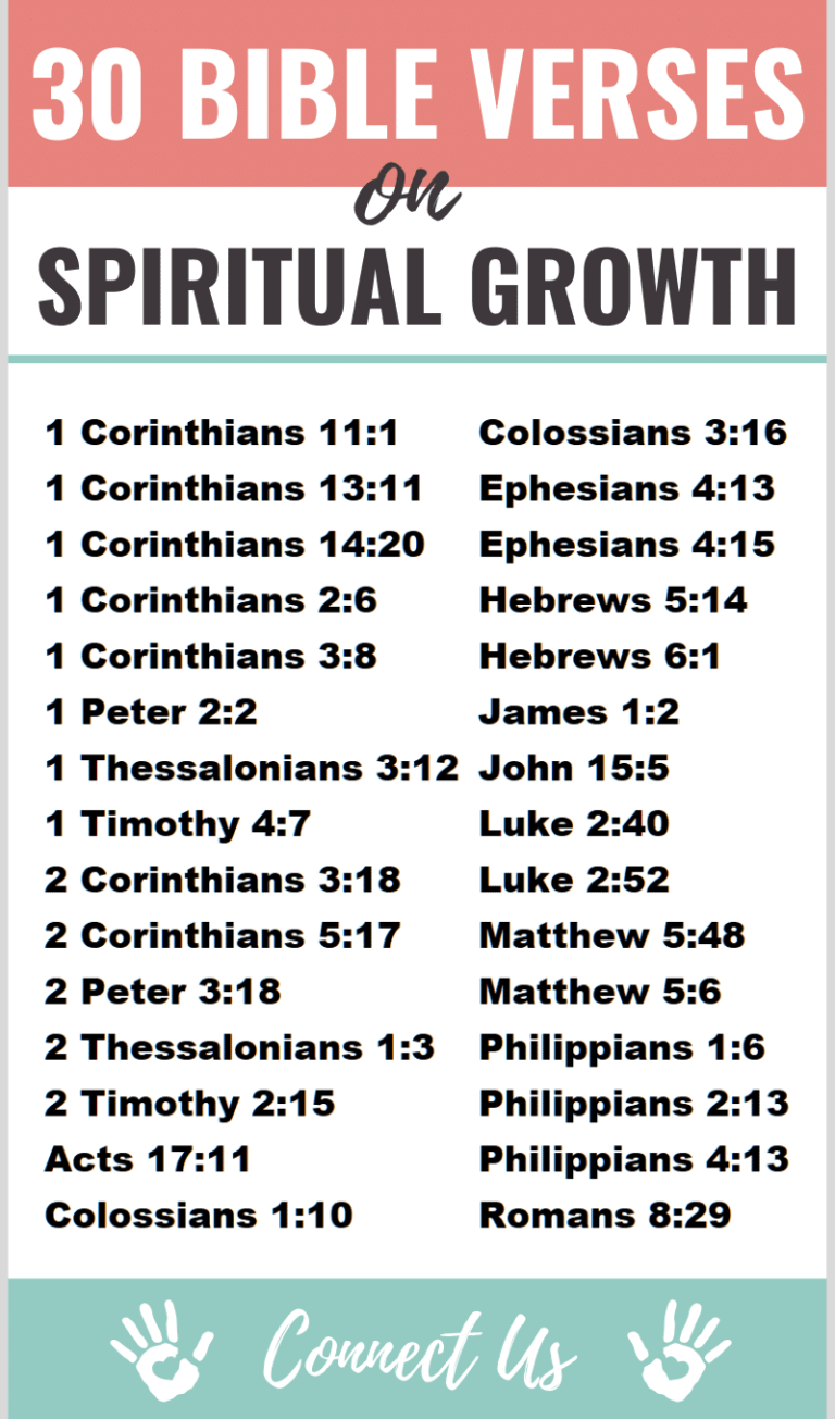 30 Powerful Bible Scriptures on Spiritual Growth – ConnectUS