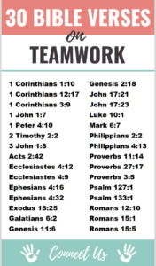 30 Best Bible Scriptures on Teamwork – ConnectUS